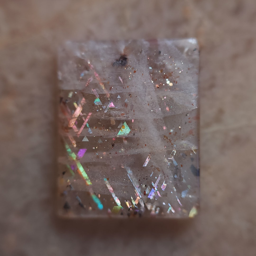 Australian Rainbow Lattice Sunstone Cabochon 12 X 10mm A4169 - Etsy