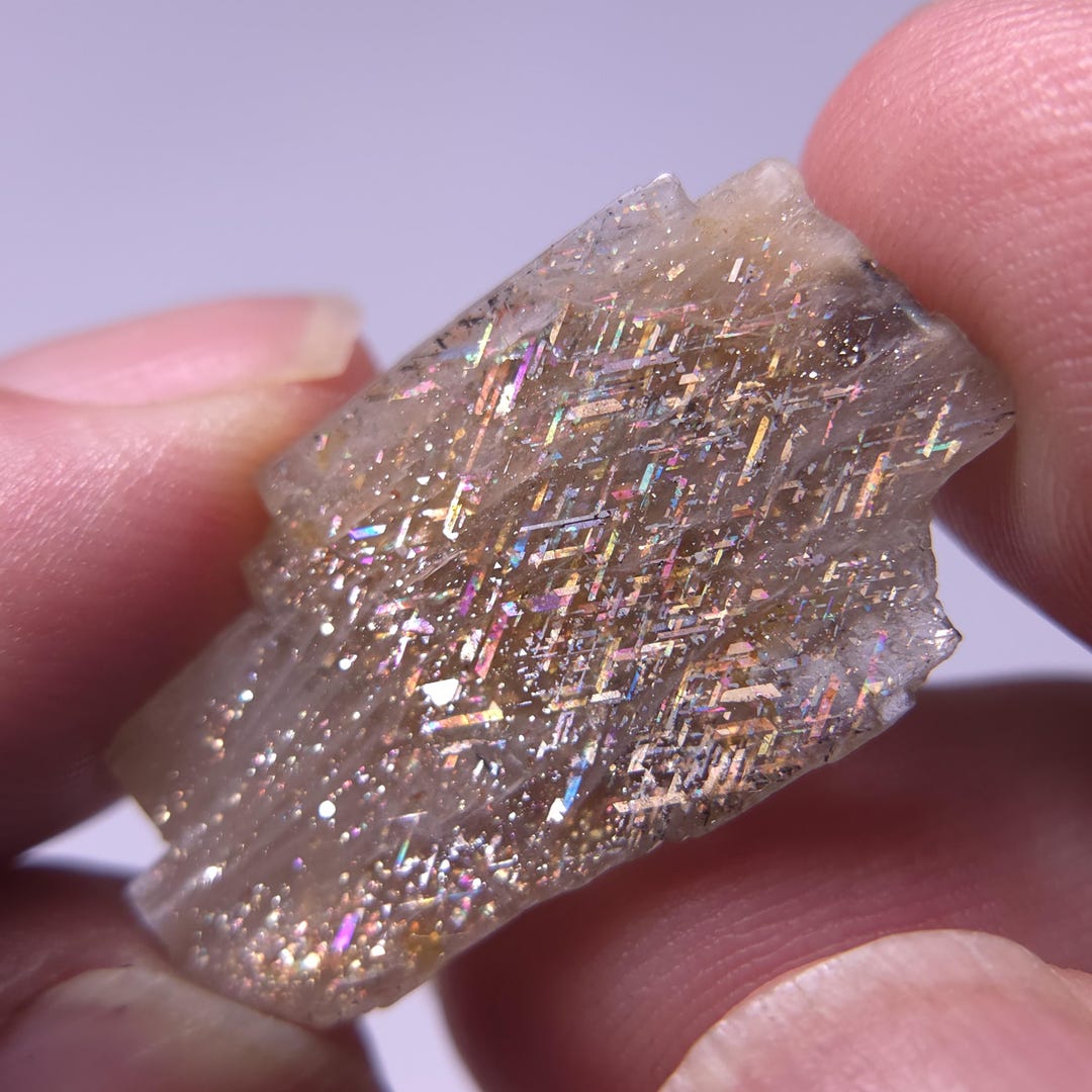 Australian Rainbow Lattice Sunstone Specimen 32 X 19mm A4965 - Etsy
