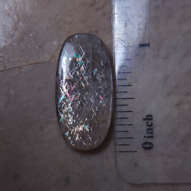 Australian Rainbow Lattice Sunstone Cabochon 27 X 13 Mm A3235 - Etsy