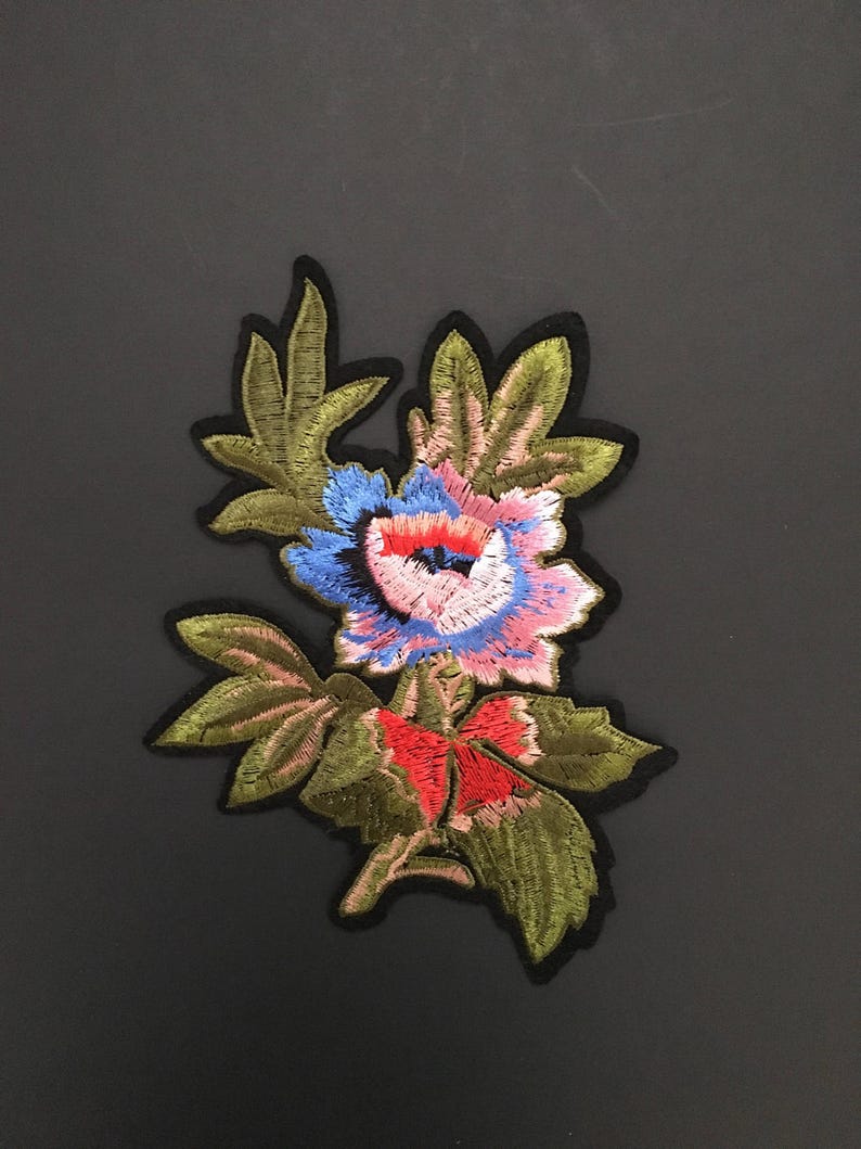 Iron on patch-Embroidery Patch-Gucci Style Patch-Patches-Rose | Etsy