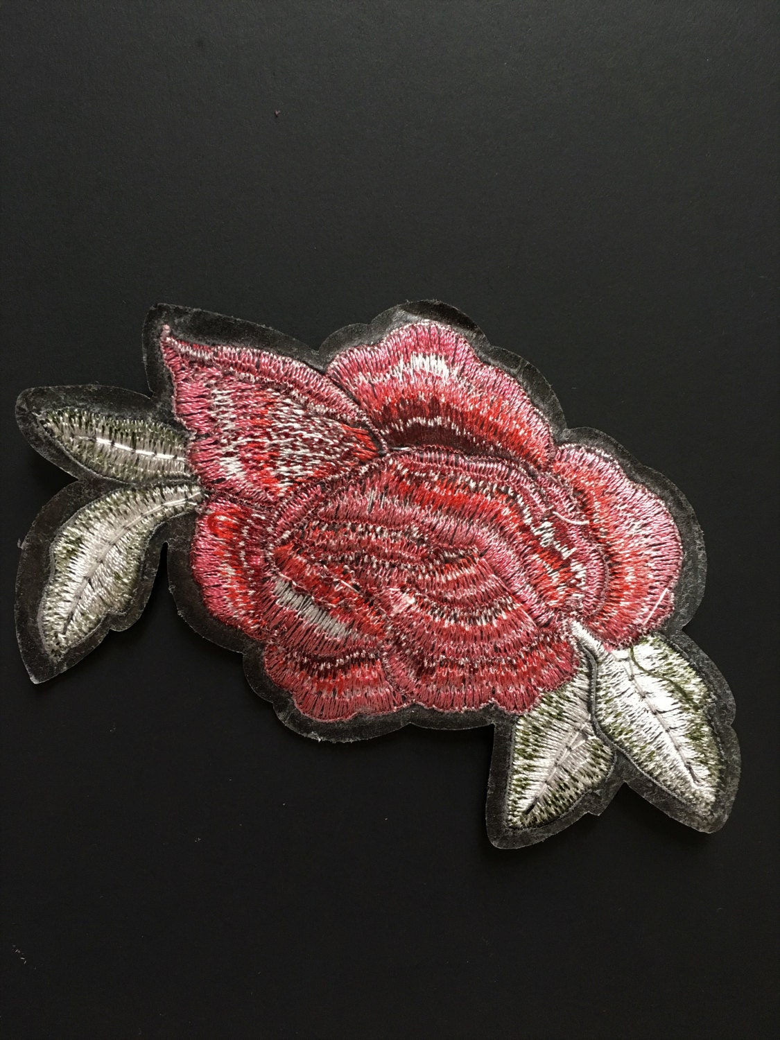 Iron on patch-Embroidery Patch-Gucci Style Patch-Patches-Rose | Etsy