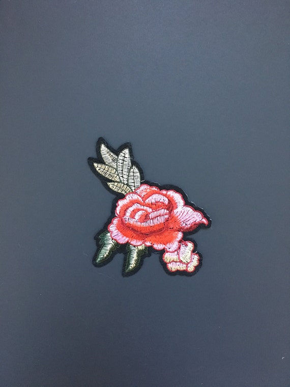 Iron on patch-Embroidery Patch-Gucci Style Patch-Patches-Rose | Etsy
