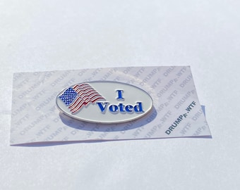 I VOTE Enamel Pin and FREE STICKER: Honest Politics Racial - Etsy
