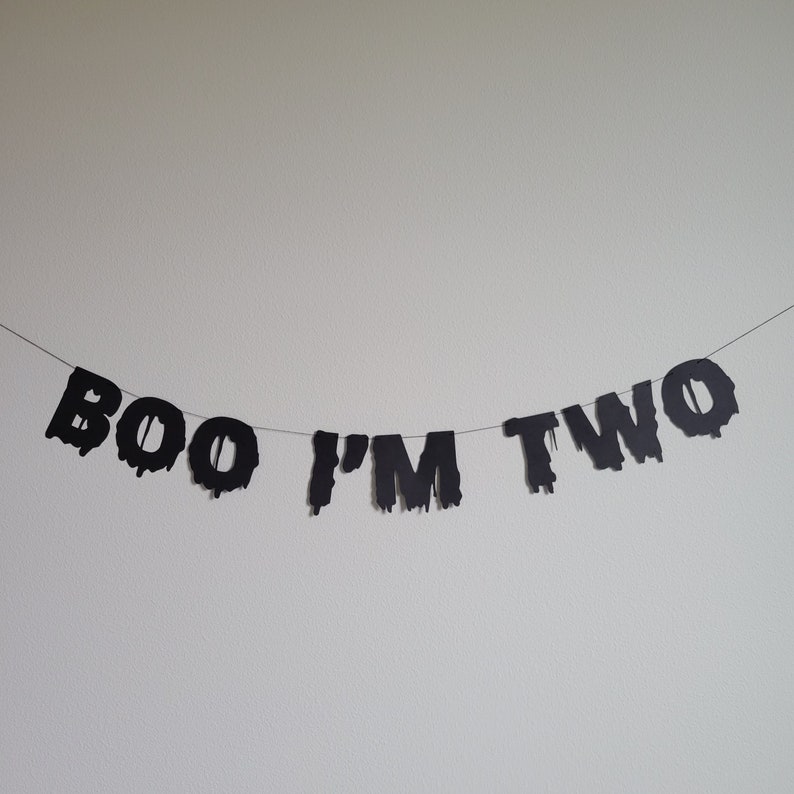 Boo I'm Two Boo I'm Two Banner 2nd Birthday Banner - Etsy