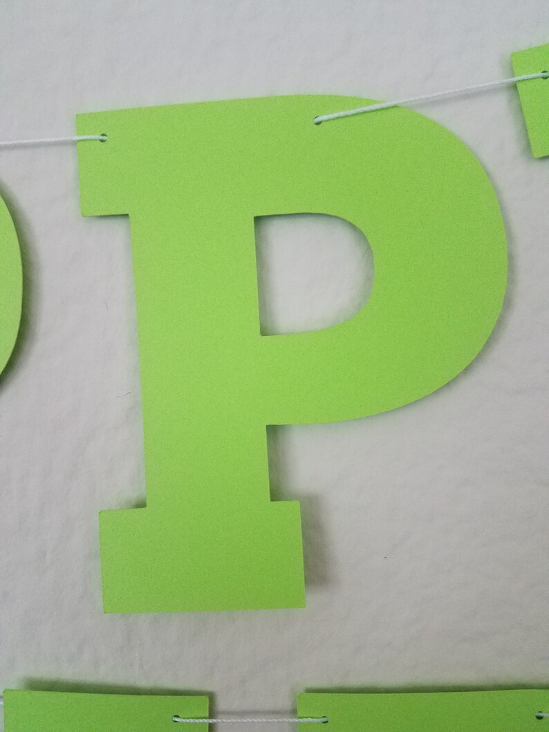 Custom Lime Green Happy Birthday Banner Bold Serif Font Lime | Etsy