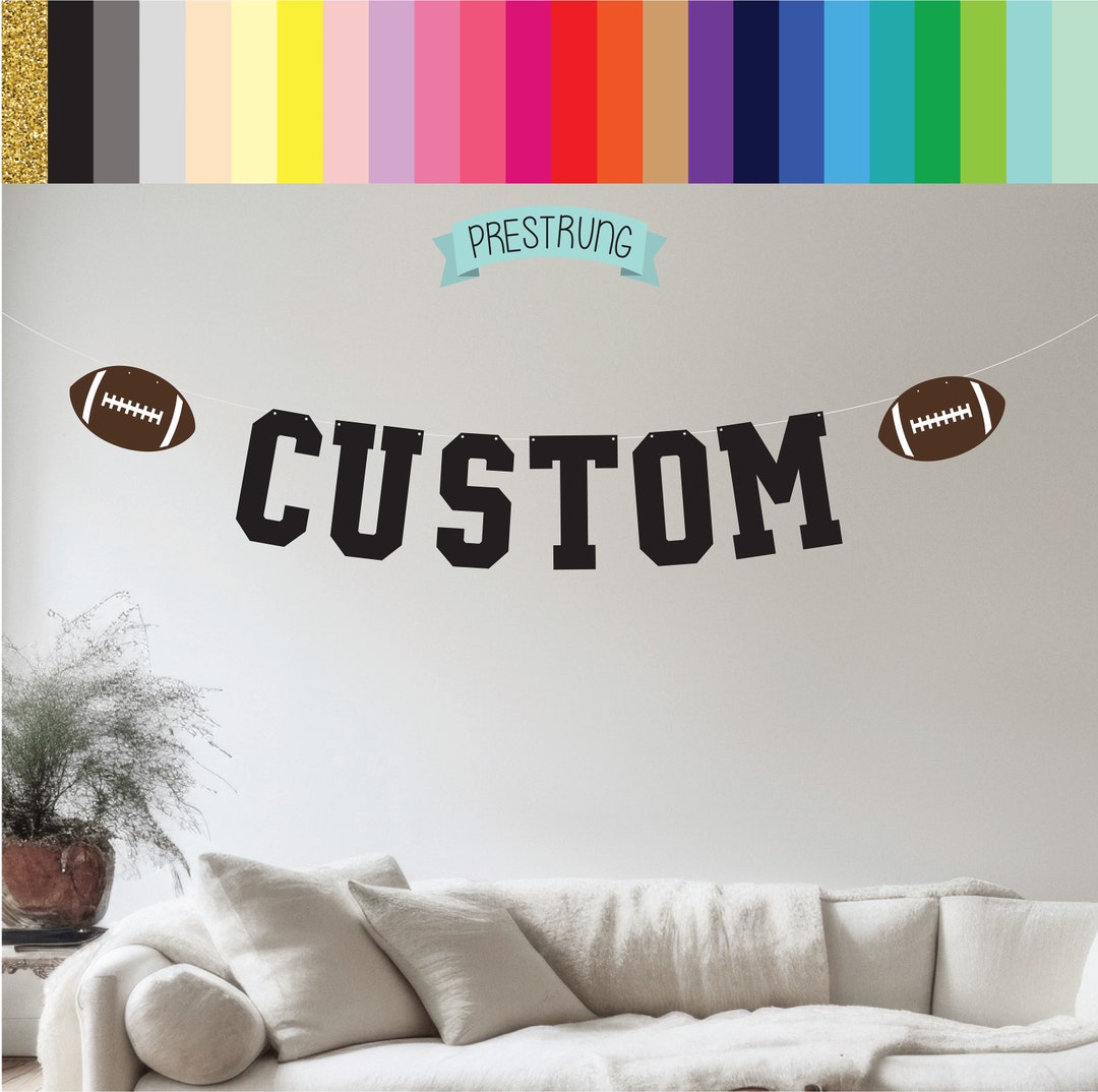 Custom Football Banner, Football Banner, Football Decorations, Football ...
