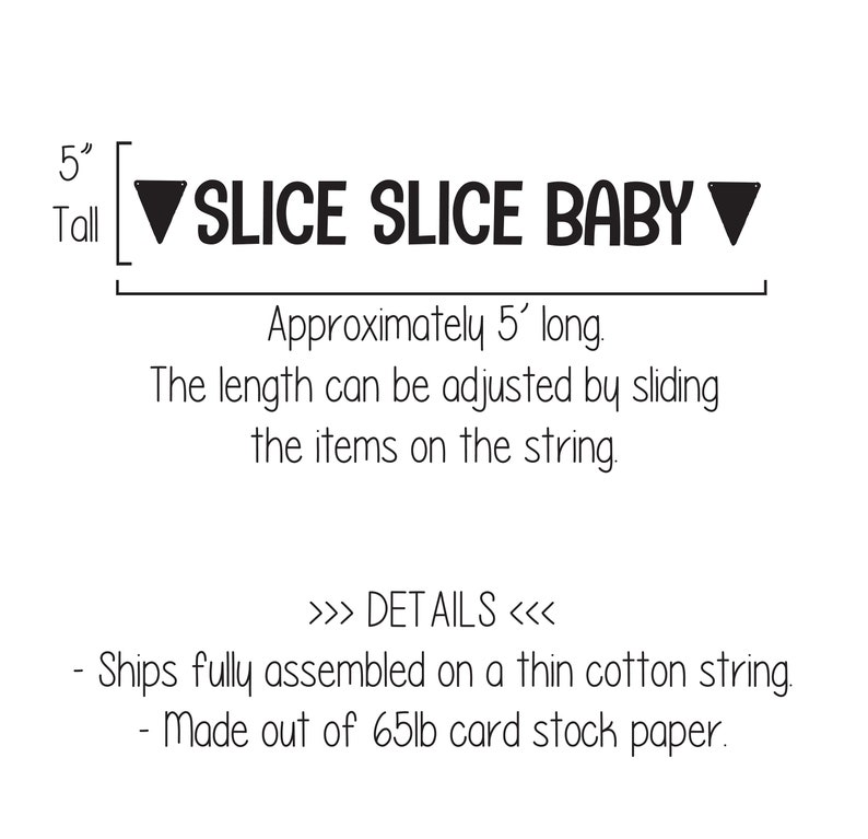 Slice Slice Baby Slice Slice Baby Banner Pizza Themed Baby - Etsy