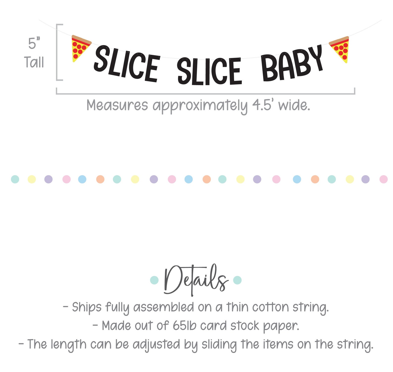 Slice Slice Baby, Slice Slice Baby Banner, Pizza Themed Baby Shower ...