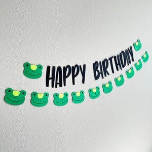 Frog Birthday Banner, Frog Birthday, Frog Decorations, Cute Frog ...