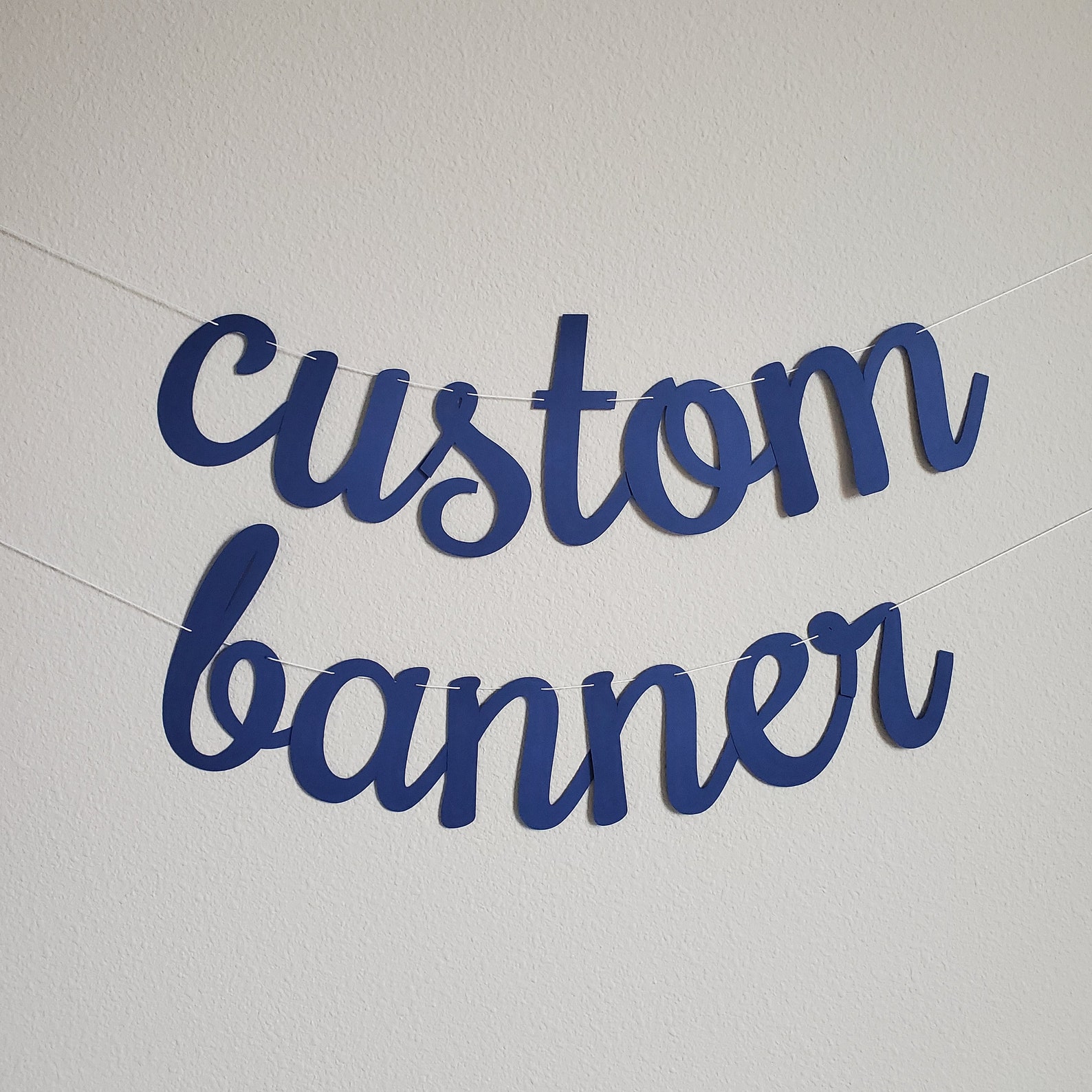 Custom Banner Banner Custom Navy Blue Banner Custom Cursive - Etsy