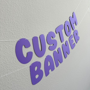 Custom Purple Banner, Purple Banner, Purple Decorations, Purple Party ...