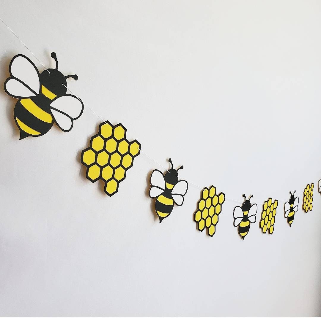 Bee Banner Bee Garland Bee Birthday Bee Decoration Summer | Etsy