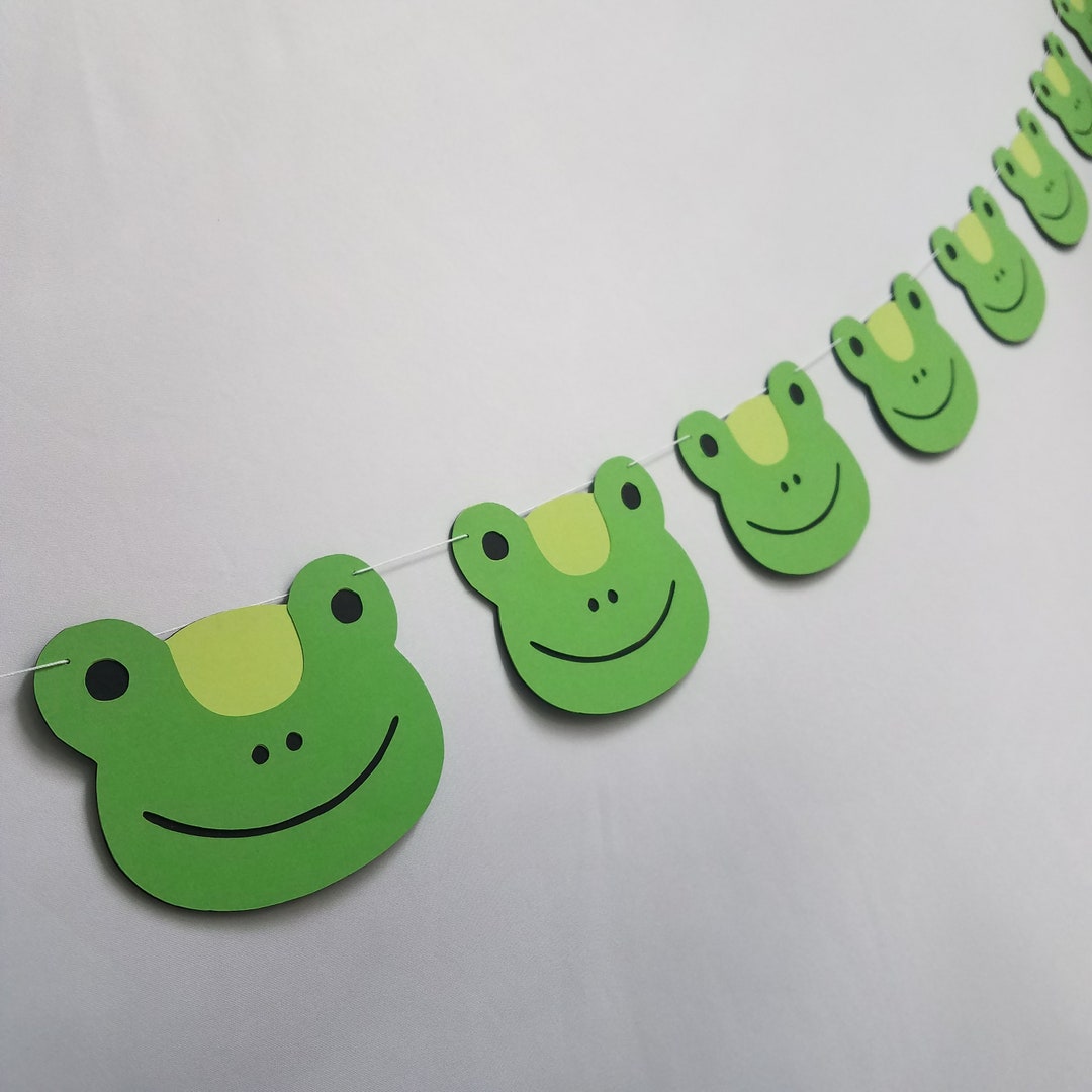 Frog Garland, Frog Banner, Frog Decor, Cute Frog Decorations, Babies ...