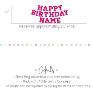 Fuchsia Happy Birthday Banner, Bold Serif Font, Hot Pink Banner, Hot ...