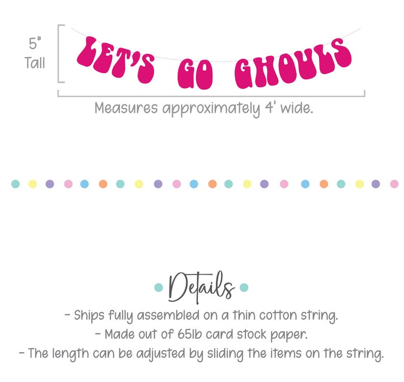 Let's Go Ghouls, Let's Go Ghouls Banner, Let's Go Ghouls Decorations ...