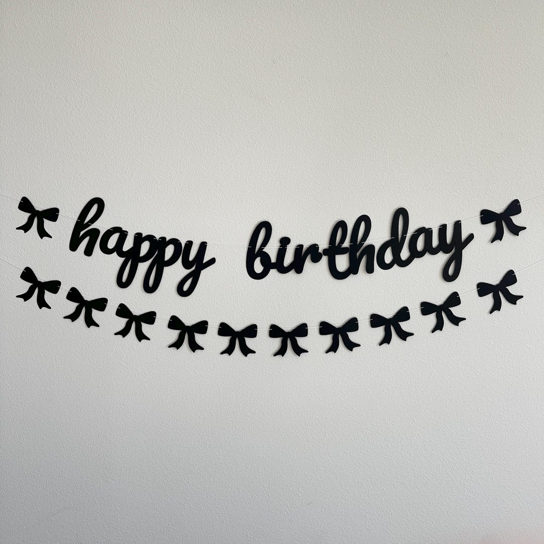 Happy Birthday Banner, Coquette Birthday Banner, Coquette Decorations ...