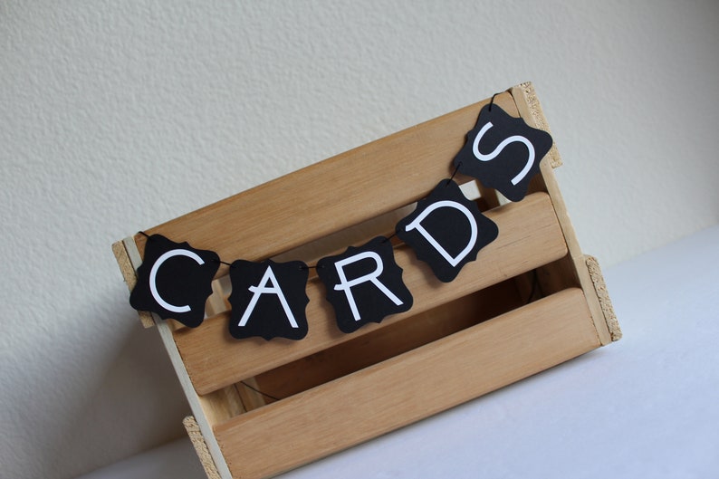 Cards Banner, Mini Cards Banner, Small Cards Sign, Petite Cards Banner ...