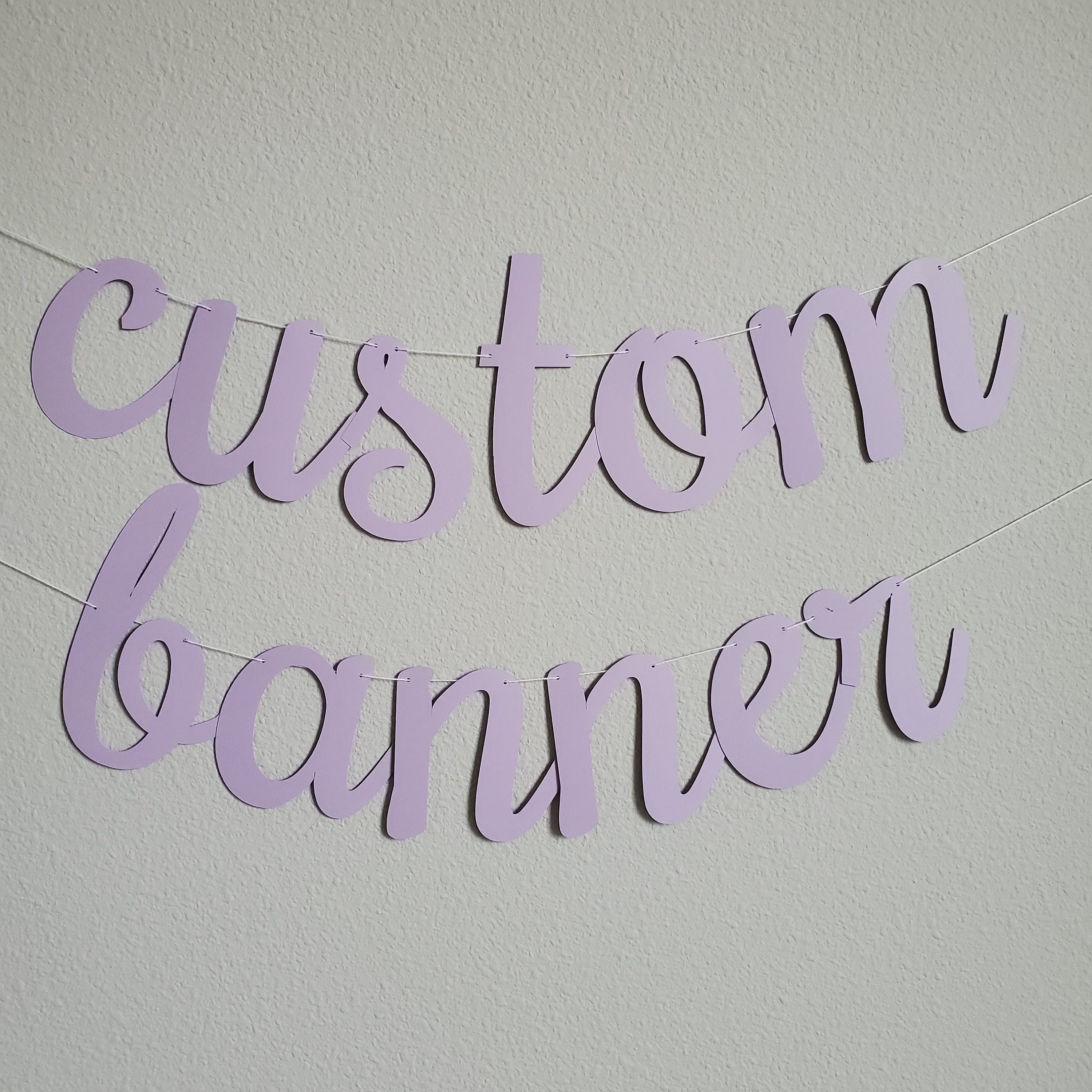Custom Banner Banner Custom Lavender Banner Custom Cursive | Etsy