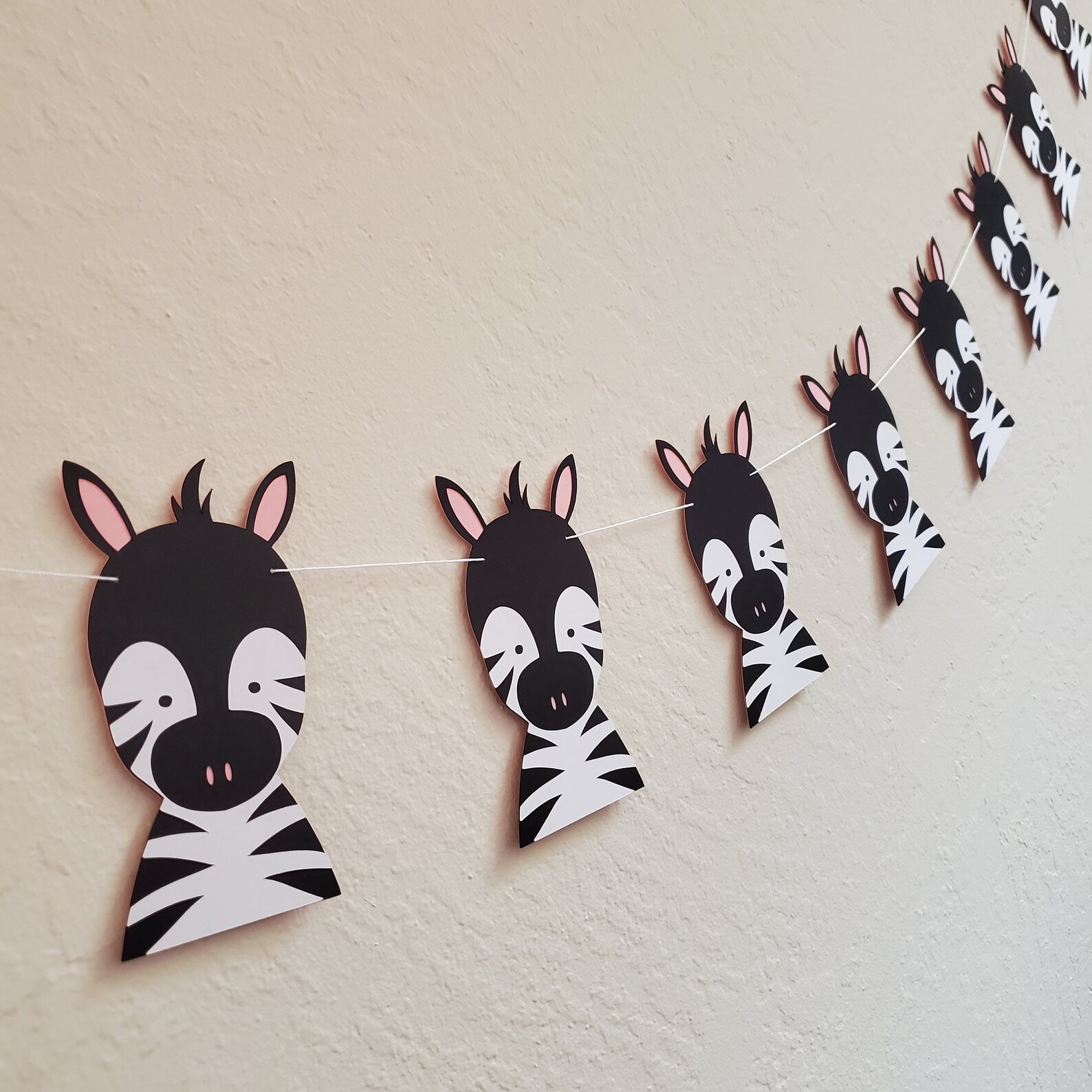 Zebra Banner Zebra Birthday Banner Zebra Garland Zebra | Etsy