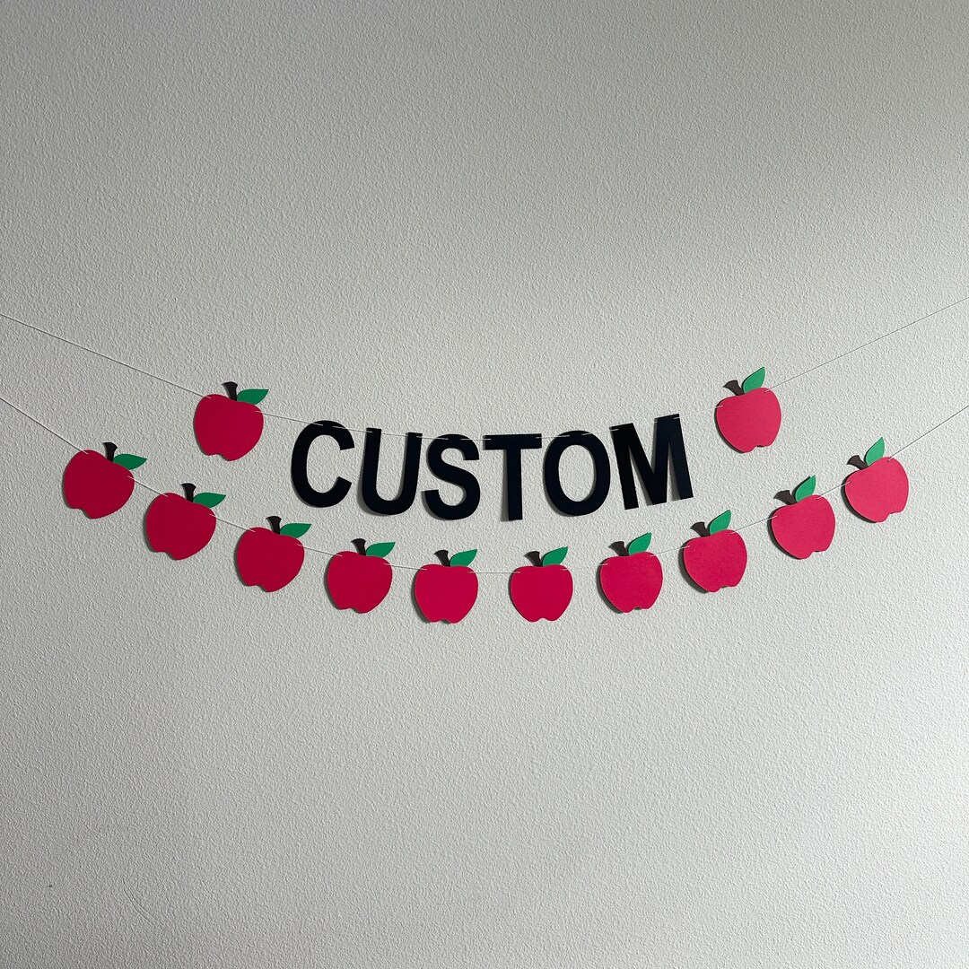 Custom Apple Banner, Apple Decorations, Apple Banner, Apple Party ...