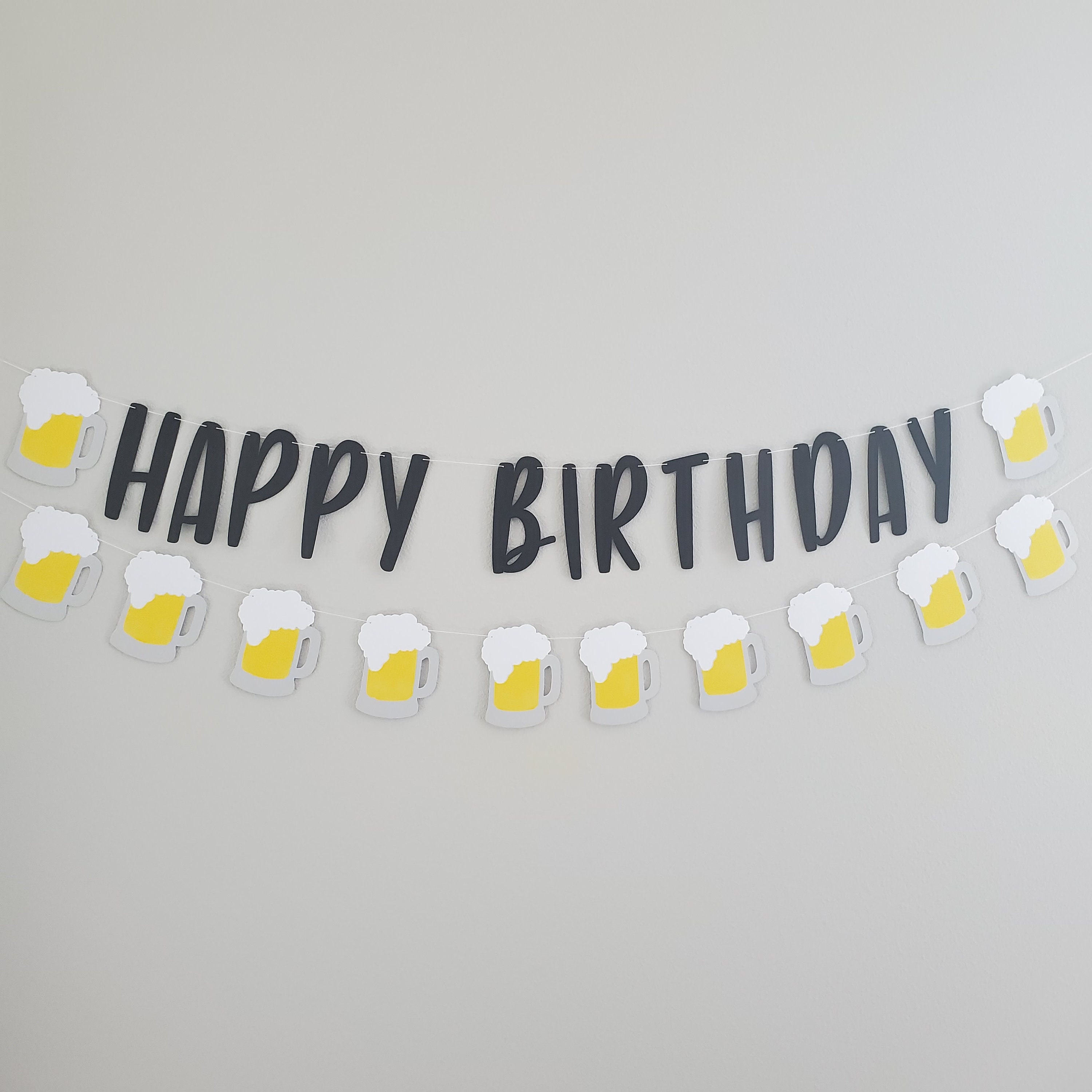 Party Supplies Banners & Signs Beer Party Brew Crew Beer Happy Birthday ...