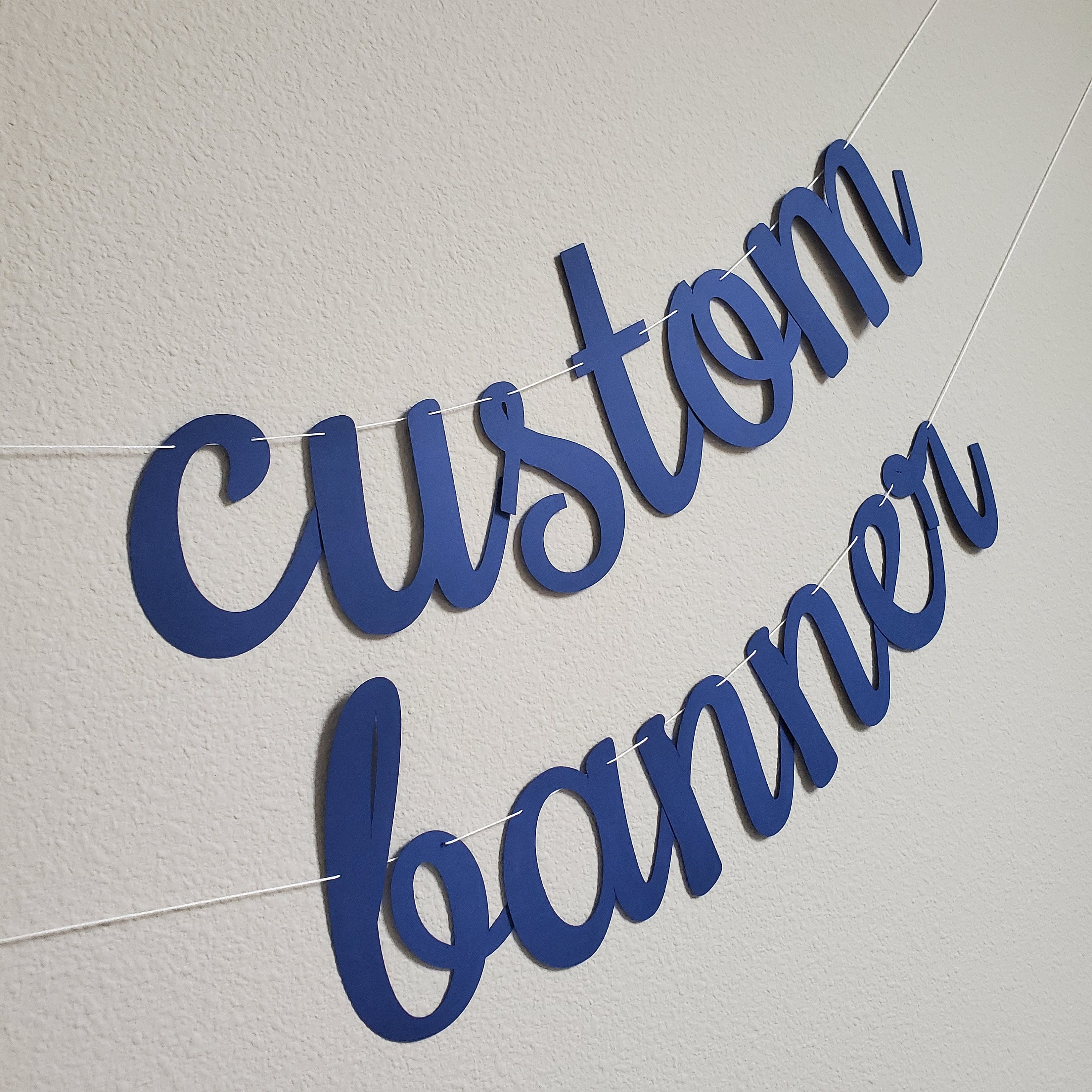 Custom Banner Banner Custom Navy Blue Banner Custom Cursive - Etsy