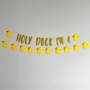 Holy Duck I'm 4, Duck 4th Birthday, Duck Decorations, Duck Birthday ...
