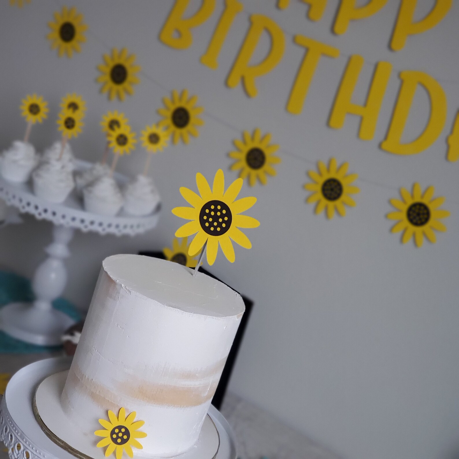 Sunflower Cupcake Toppers Sunflower Party Sunflower Birthday | Etsy