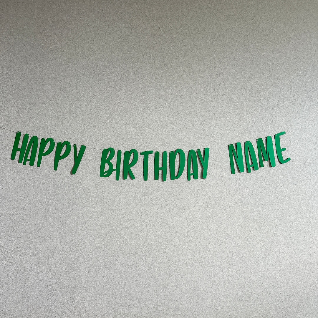 Happy Birthday Banner, Birthday Banner With Name, Custom Happy Birthday ...