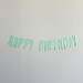 Happy Birthday Banner, Mint Birthday Party, Mint Party Decorations ...