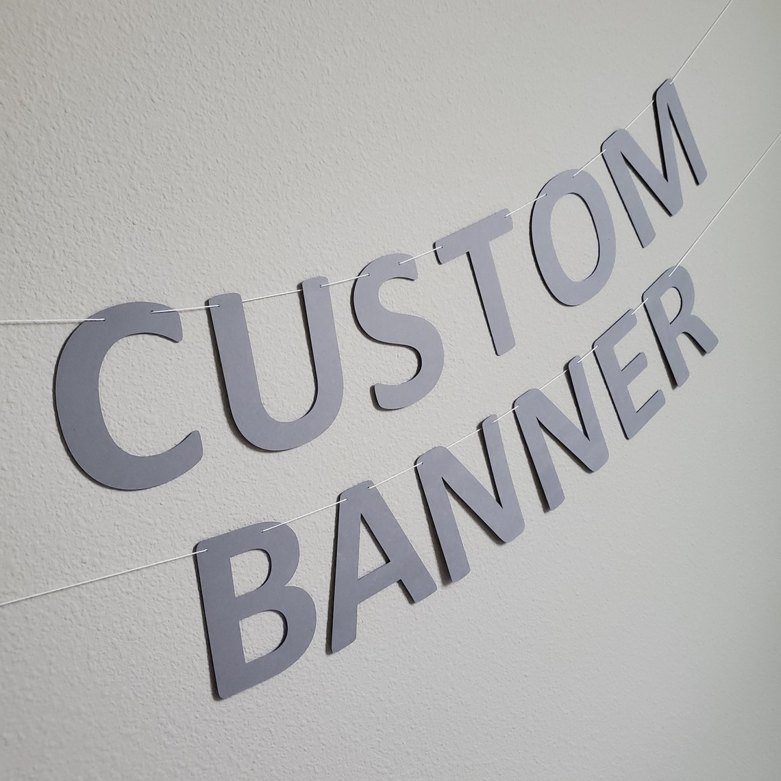 Custom Banner Custom Gray Banner Customizable Banner Custom | Etsy