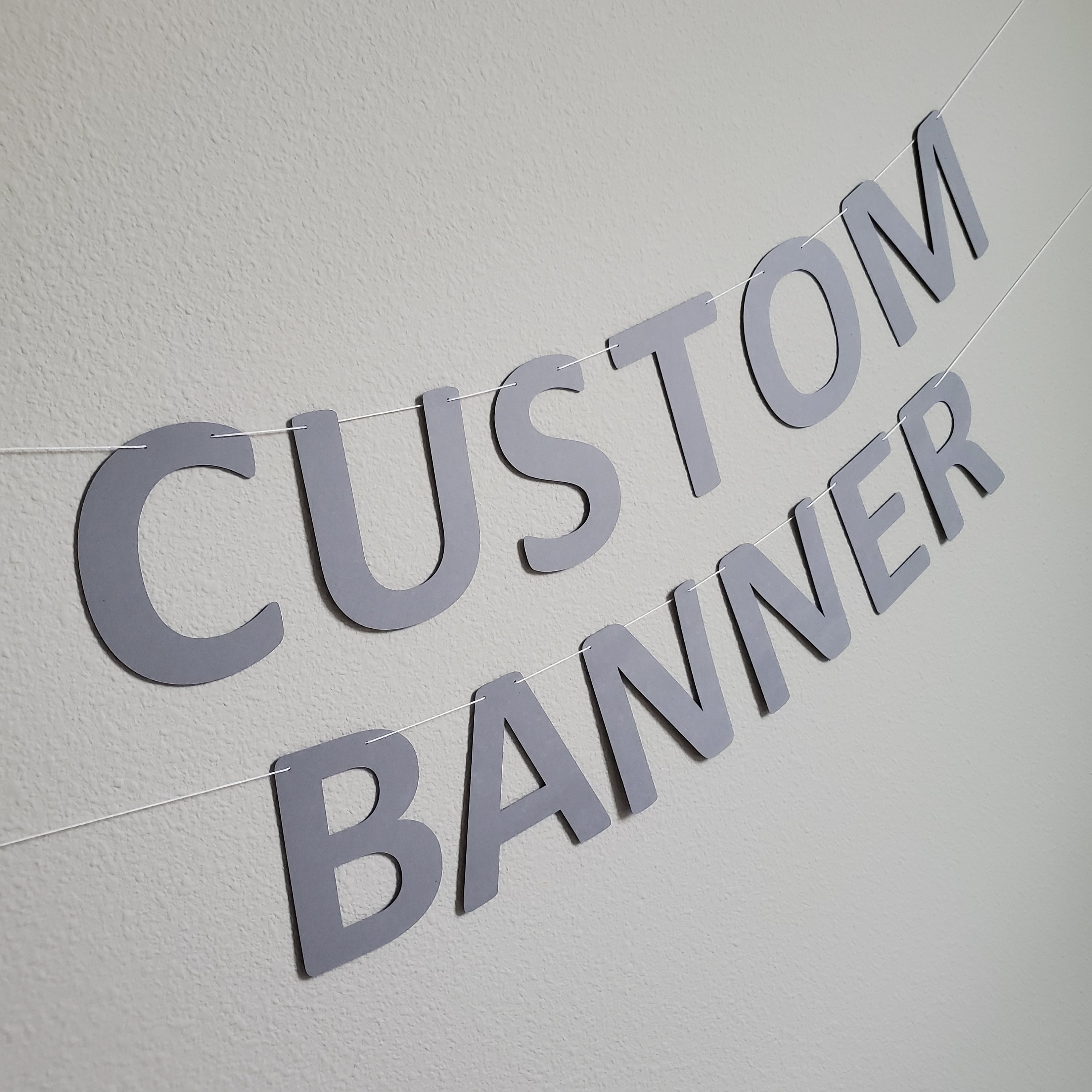 Custom Banner Custom Gray Banner Customizable Banner Custom | Etsy