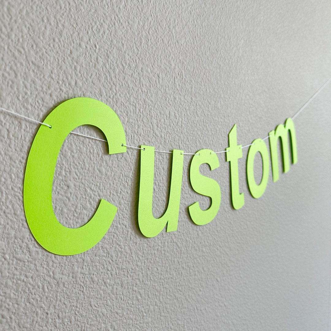 Custom Banner, Custom Lime Green Banner, Custom Lime Green Decorations ...
