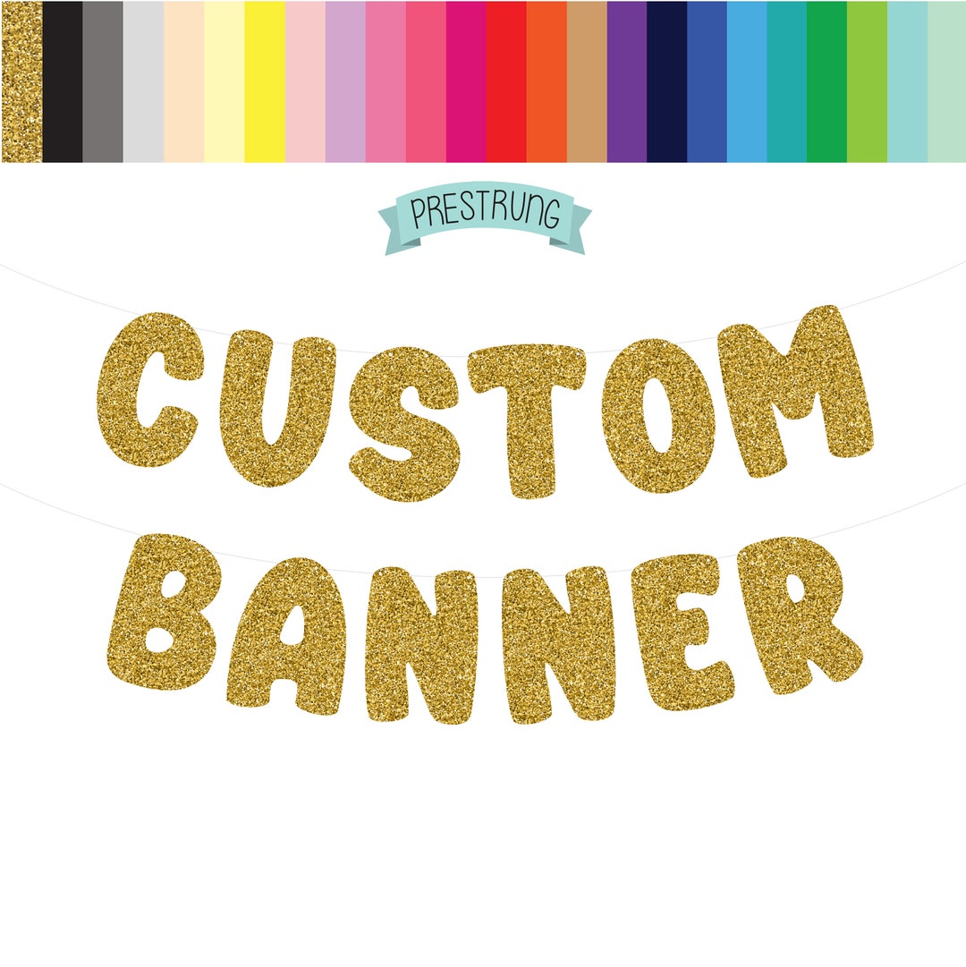 Custom Gold Banner, Gold Banner, Gold Decorations, Gold Party, Custom ...