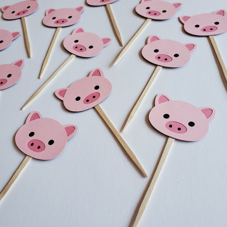Pig Cake Topper Pig Decorations Cute Pig Decorations Babies | Etsy
