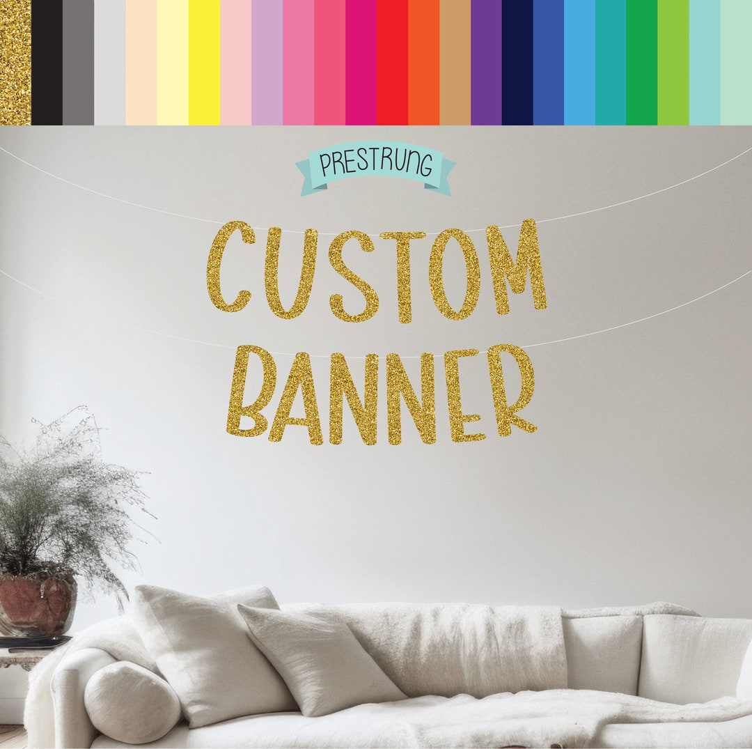 Custom Gold Banner, Gold Banner, Gold Decorations, Gold Party, Gold ...