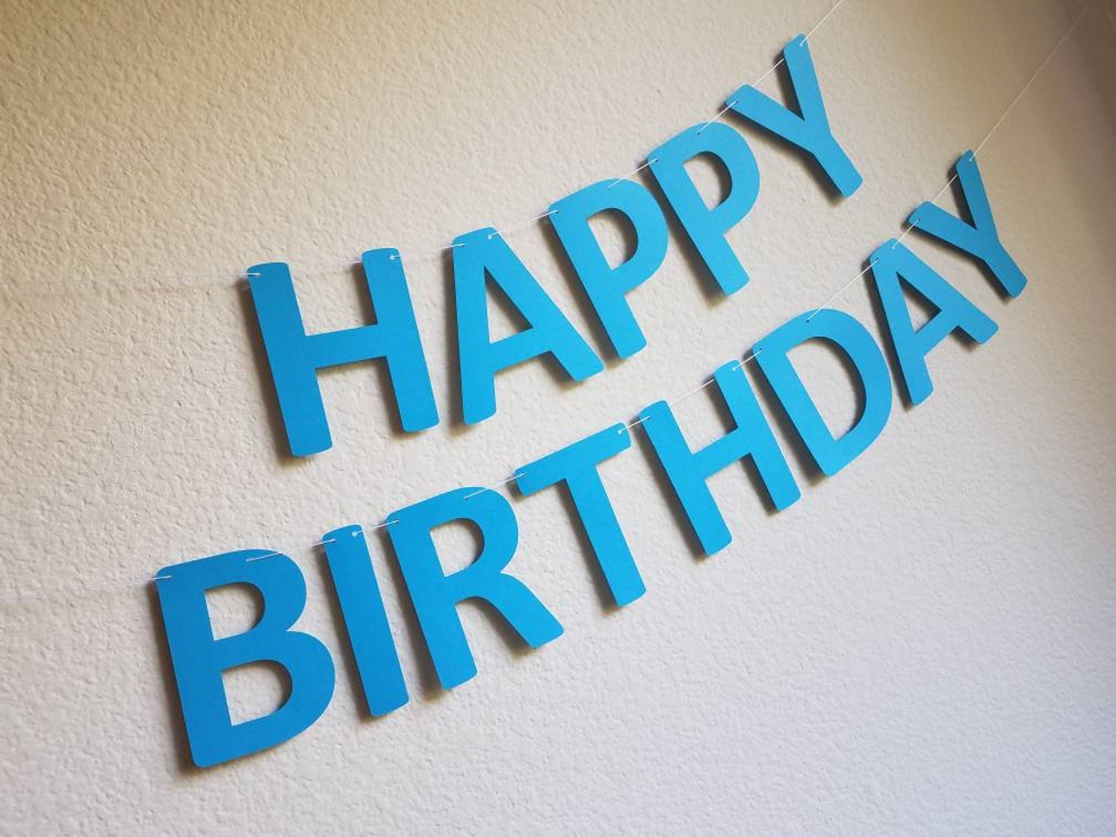 Blue Happy Birthday Banner Boy Birthday Banner Blue Banner - Etsy