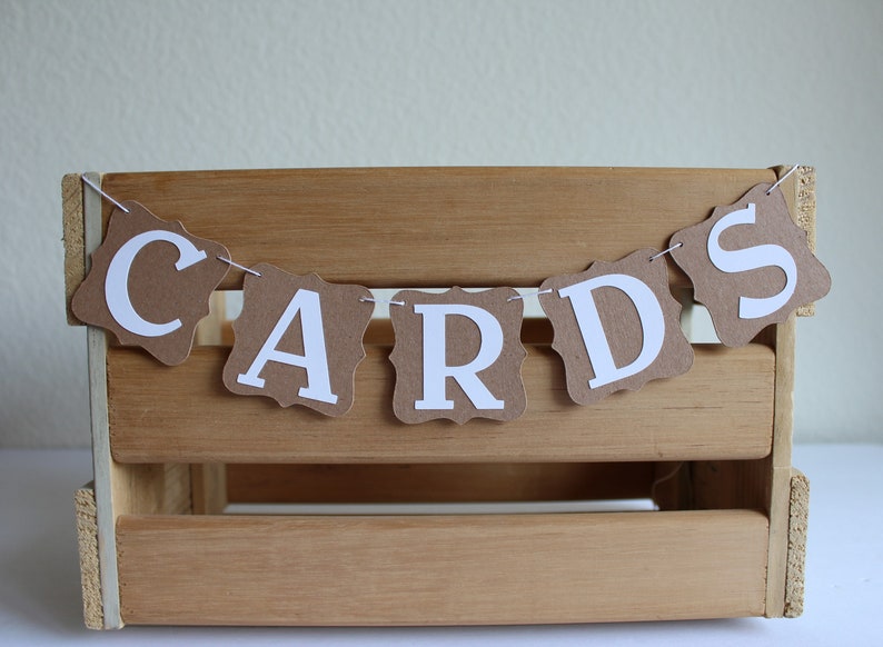 Cards Banner, Mini Cards Banner, Small Cards Sign, Wedding Cards Banner ...