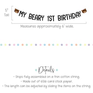 My Beary 1st Birthday, Bear Themed Birthday, First Birthday, Custom ...