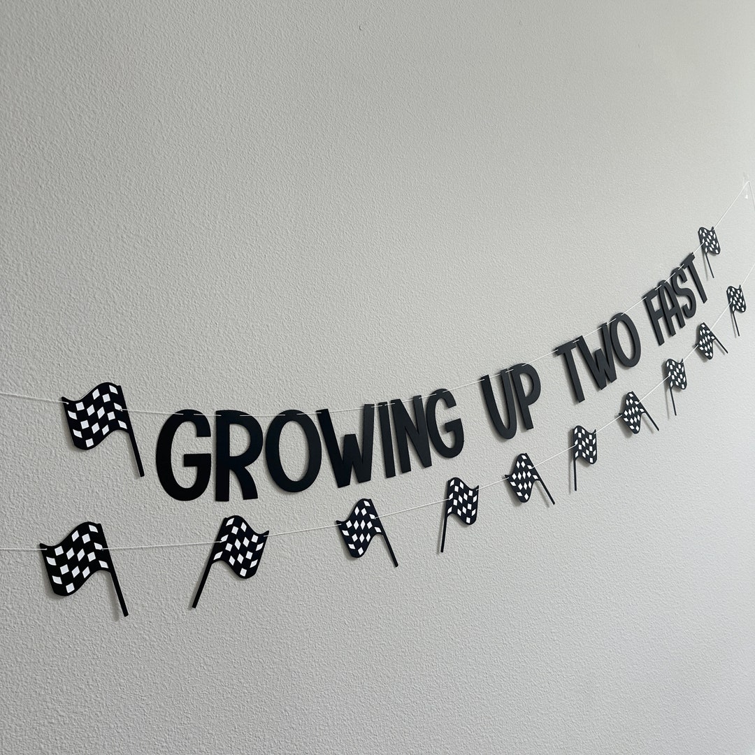 Growing up Two Fast, Growing up Two Fast Banner, Racing Decorations ...
