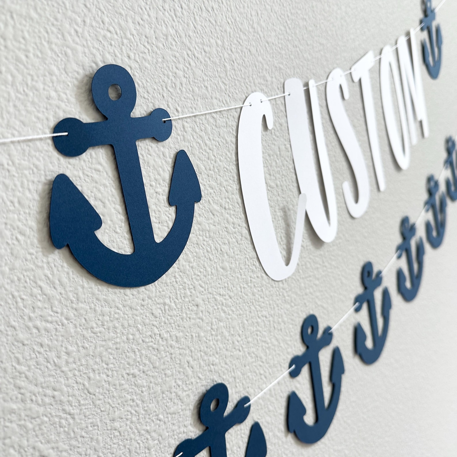 Custom Anchor Banner, Nautical Theme, Anchor Decorations, Nautical ...