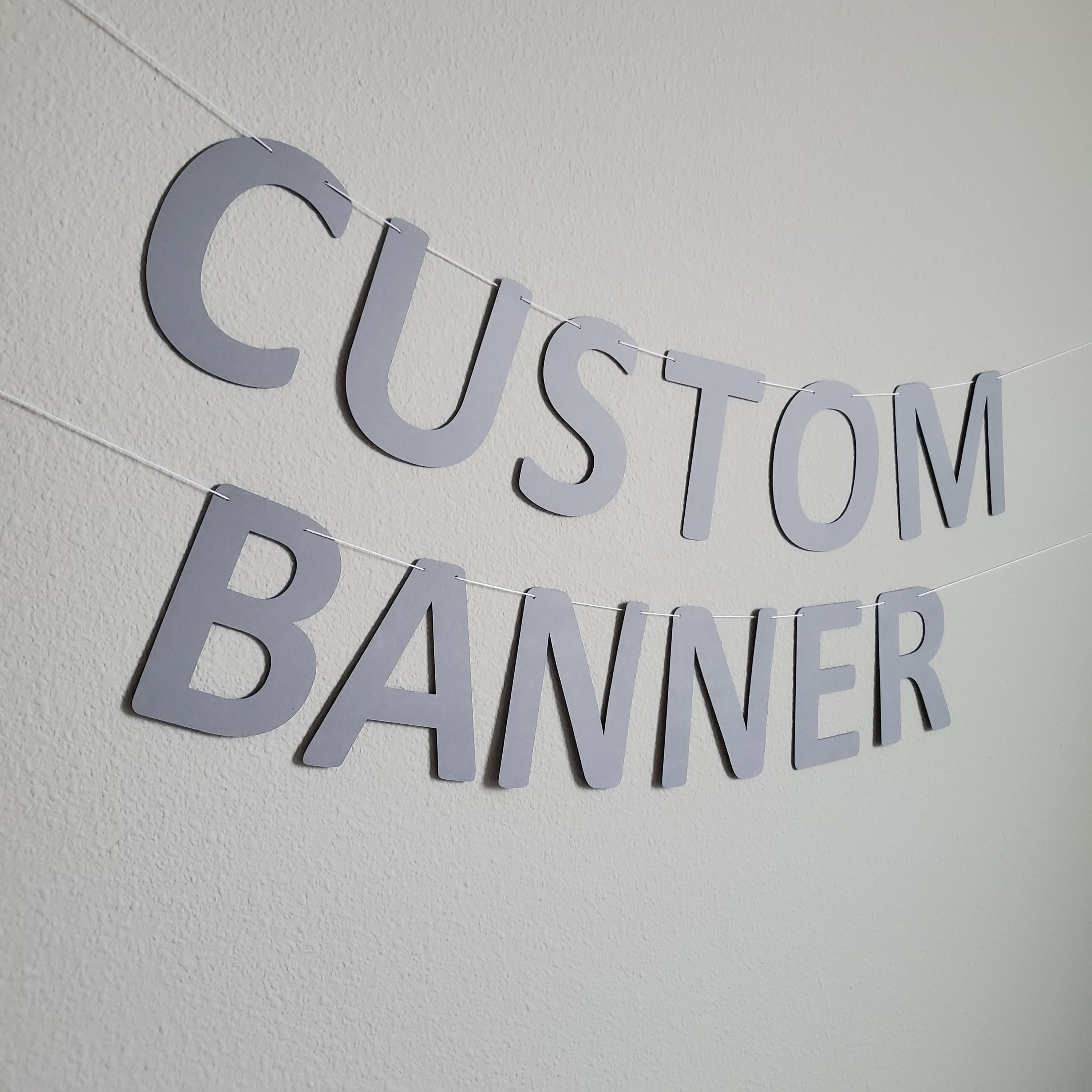 Custom Banner Custom Gray Banner Customizable Banner Custom | Etsy