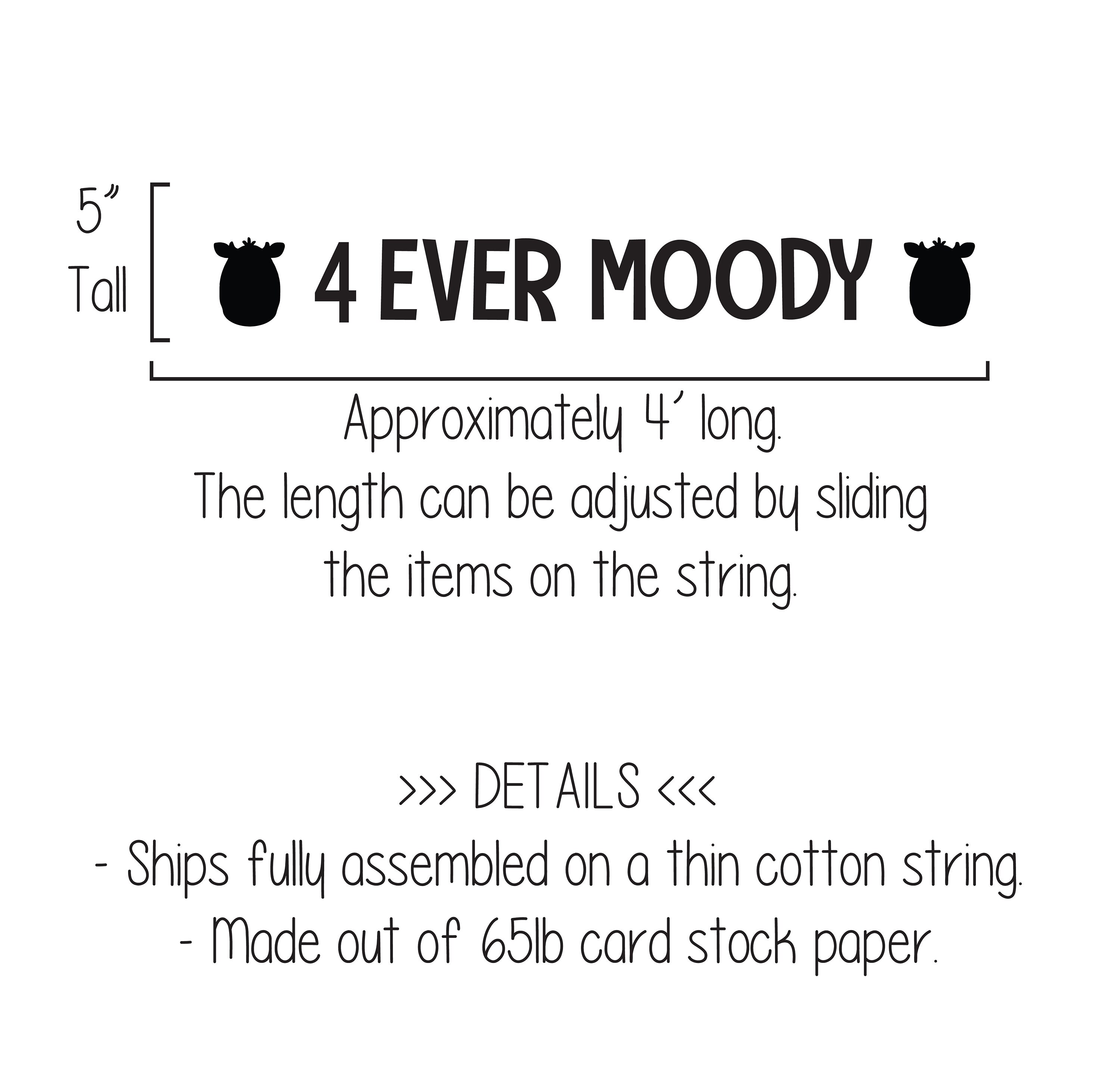 4 Ever Moody, 4th Birthday Banner, Cow Themed 4th Birthday, 4th ...