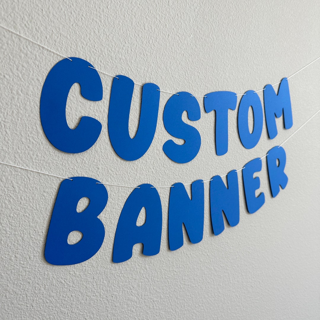 Custom Royal Blue Banner, Royal Blue Banner, Royal Blue Decorations ...