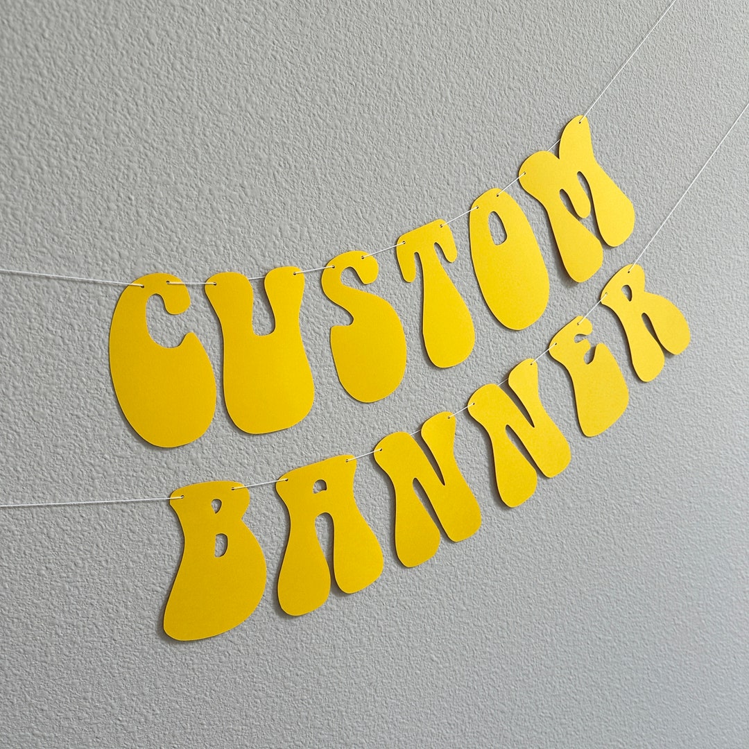 Custom Yellow Banner, Yellow Party, Yellow Decorations, Yellow Birthday ...
