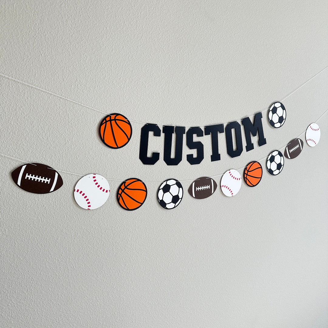 Custom Sports Banner, Custom Sports Themed Banner, Sports Decorations ...
