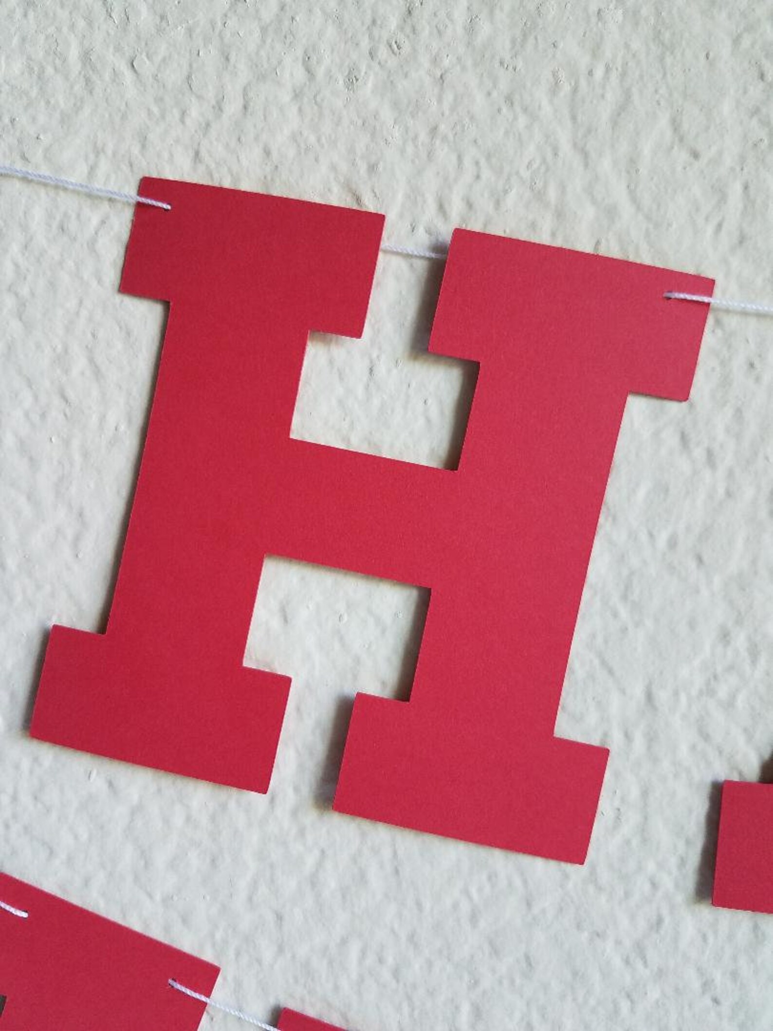 Red Happy Birthday Banner Red Birthday Banner Bold Serif | Etsy