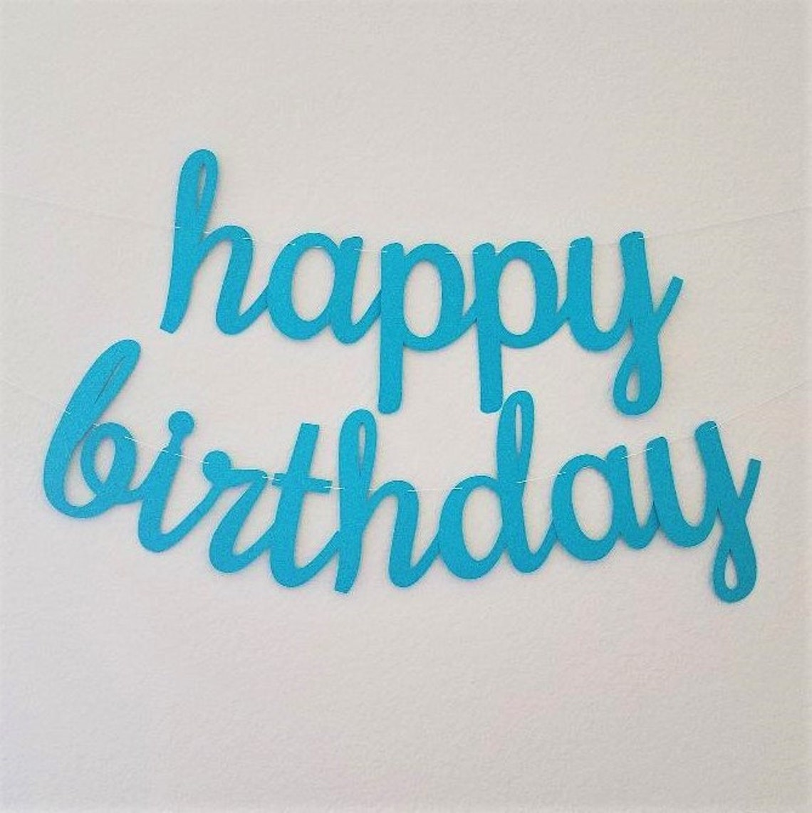 Teal Happy Birthday Banner Teal Birthday Banner Teal Banner - Etsy