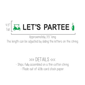 Let's Partee, Let's Par Tee Banner, Golf Decorations, Golf Birthday ...
