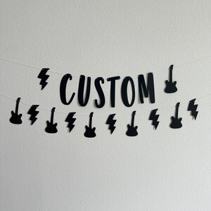 Custom Rock Banner, Rock and Roll Theme, Rock Birthday, Music Birthday ...